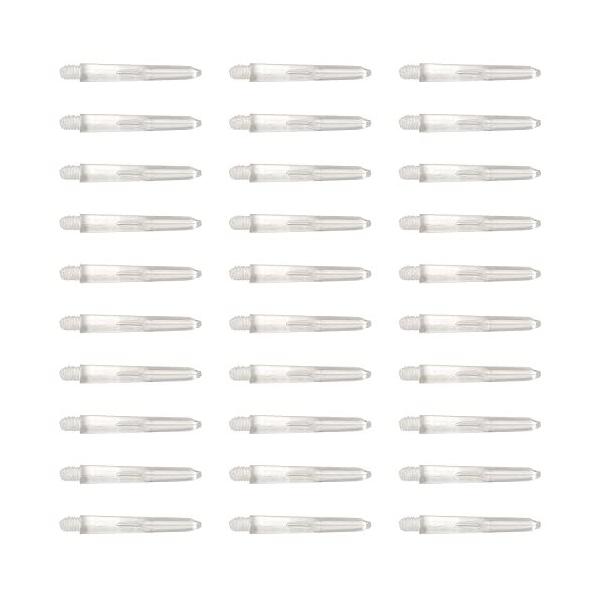 海外輸入品 ダーツ シャフト  5 Colors Choose 10 Sets (30 Pieces) 2BA Nylon Shaft PC Shaft Dart Accessories Short Size 35mm (Transpare...