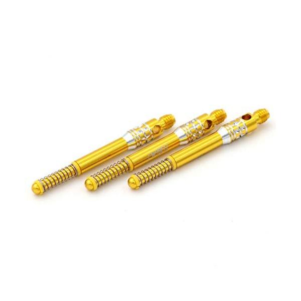 海外輸入品 ダーツ シャフト  CUESOUL TERO AK7 Aluminum Dart Shafts Glod Built-in Spring Telescopic for Steel Tip Darts and Soft Tip D...