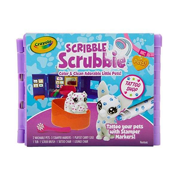 クレヨラ アメリカ 海外輸入 知育玩具 74-7367 Crayola Scribble Scrubbie Pets Tattoo Shop, Toy Pet Playset, Gift for Kids, Age 3, 4, 5, 6海外...
