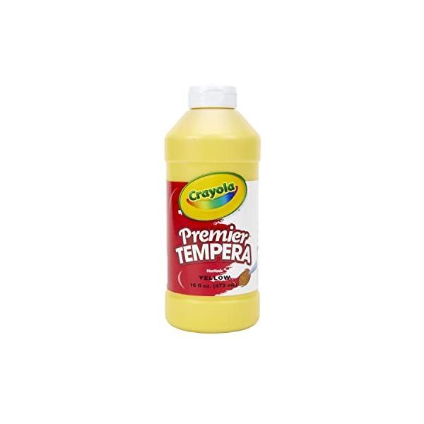 クレヨラ アメリカ 海外輸入 知育玩具 54-1216-034 Crayola Premier Tempera Paint For Kids - Yellow (16oz), Kids Classroom Supplies, Great F...