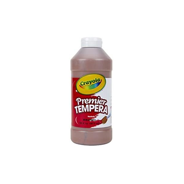 クレヨラ アメリカ 海外輸入 知育玩具 54-1216-007 Crayola Premier Tempera Paint For Kids - Brown (16oz), Kids Classroom Supplies, Great Fo...
