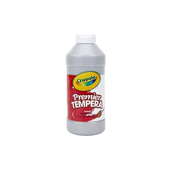 クレヨラ アメリカ 海外輸入 知育玩具 54-1216-084 Crayola Premier Tempera Paint For Kids - Silver (16oz), Kids Classroom Supplies, Great F...