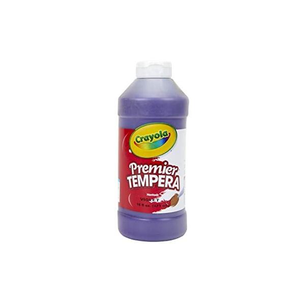 クレヨラ アメリカ 海外輸入 知育玩具 541216 Crayola Premier Tempera Paint For Kids - Violet (16oz), Kids Classroom Supplies, Great For Ar...