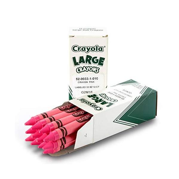 クレヨラ アメリカ 海外輸入 知育玩具 52-0033-010 Crayola Large Crayons, Carnation Pink, Art Tools for Kids, 12 Count, 4" x 7/16"海外限定品を迅速輸...