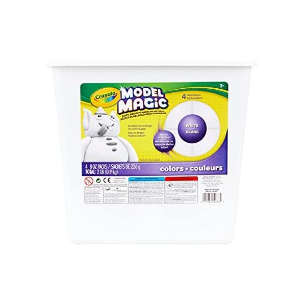 クレヨラ アメリカ 海外輸入 知育玩具 51-0200 Crayola Model Magic White, 4?Pack (8 oz Each), Air?Dry Modeling Material for Kids, Soft Scul...