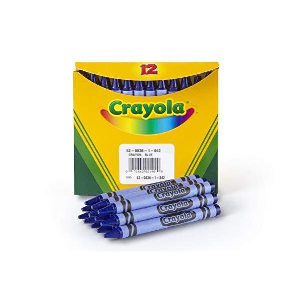 クレヨラ アメリカ 海外輸入 知育玩具 5208361042 Crayola Crayons, Blue, Single Color Crayon Refill, 12 Count Bulk Crayons, School Supplies...