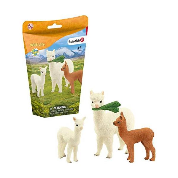 海外輸入 知育玩具 シュライヒホースクラブ 42544 Schleich Farm World, Farm Animal Toys for Boys and Girls, 4-Piece Alpaca Playset with Mother...