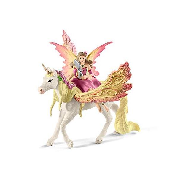 海外輸入 知育玩具 シュライヒホースクラブ 70568 Schleich Bayala - 3PC Surah The Fairy and Unicorn Toy for Girls and Boys - Fairy, Bird and P...