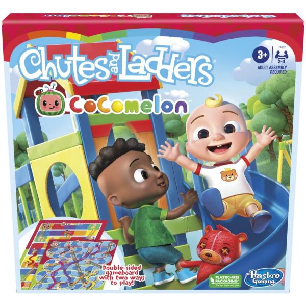 ボードゲーム 英語 アメリカ 海外ゲーム F4952 Hasbro Gaming Chutes and Ladders: CoComelon Edition Board Game for Kids | 2-4 Players | Presc...