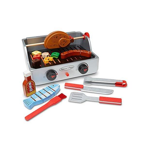 メリッサ&amp;ダグ おもちゃ おままごと ごっこ遊び Melissa &amp; Doug 9269 Melissa &amp; Doug Rotisserie and Grill Wooden Barbecue Play Food S...