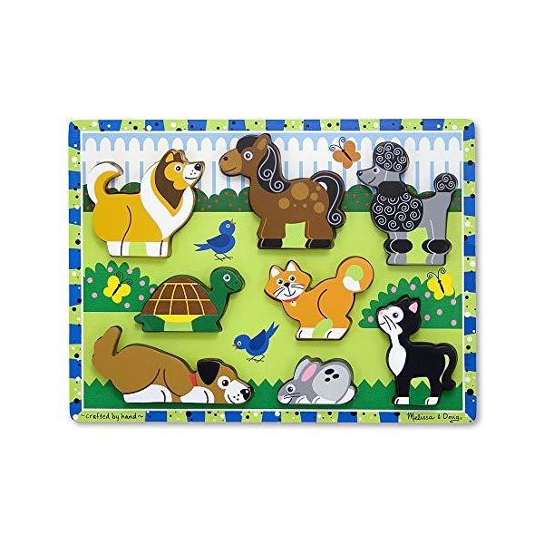メリッサ&amp;ダグ おもちゃ 知育玩具 Melissa &amp; Doug MND3724 Melissa &amp; Doug Pets Wooden Chunky Puzzle (8 pcs), Educational Scree...