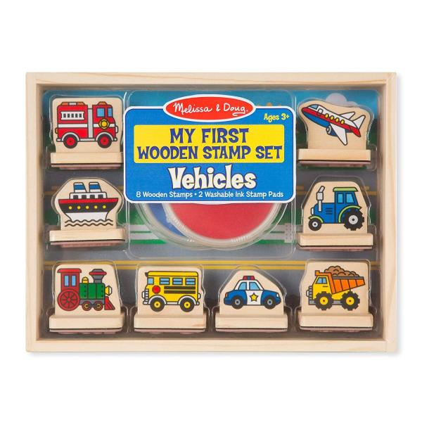 メリッサ&amp;ダグ おもちゃ 知育玩具 Melissa &amp; Doug 2391 Melissa &amp; Doug My First Wooden Stamp Set - Vehicles Kids Art Projects,...