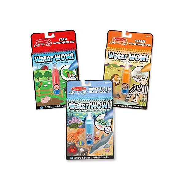 メリッサ&amp;ダグ おもちゃ 知育玩具 Melissa &amp; Doug 93445 Melissa &amp; Doug Water Wow! - Water Reveal Pad Bundle - Farm, Safari &a...