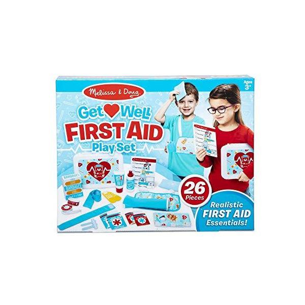 メリッサ&amp;ダグ おもちゃ おままごと ごっこ遊び Melissa &amp; Doug 30601 Melissa &amp; Doug Get Well First Aid Kit Play Set ? 25 Toy Pieces...