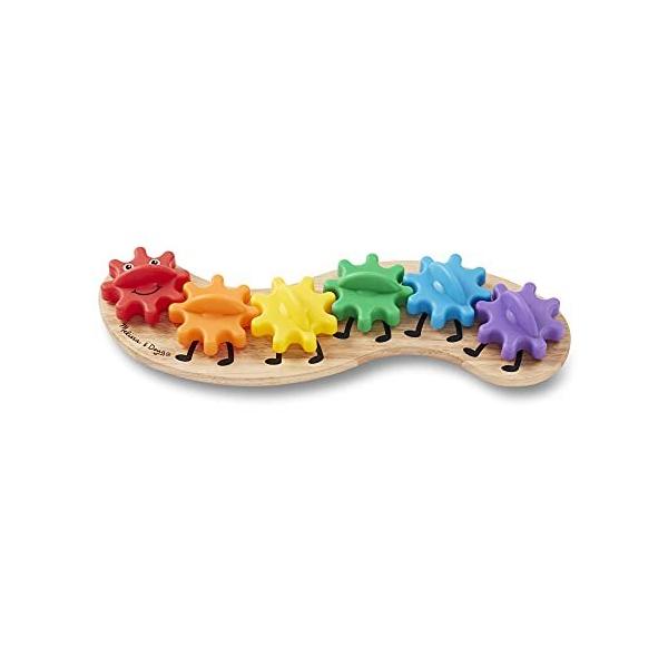 メリッサ&amp;ダグ おもちゃ 知育玩具 Melissa &amp; Doug 3084 Melissa &amp; Doug Rainbow Caterpillar Gear Toy with 6 Interchangeable Gea...
