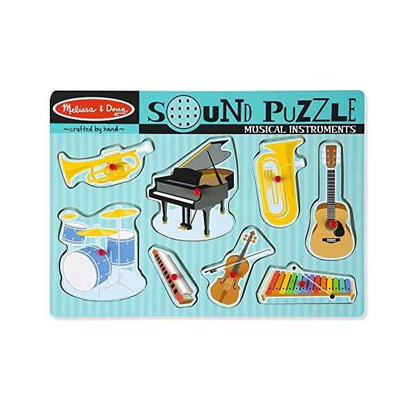 メリッサ&amp;ダグ おもちゃ 知育玩具 Melissa &amp; Doug 6074654 Melissa &amp; Doug Musical Instruments Sound Puzzle - Wooden Peg Puzzle...