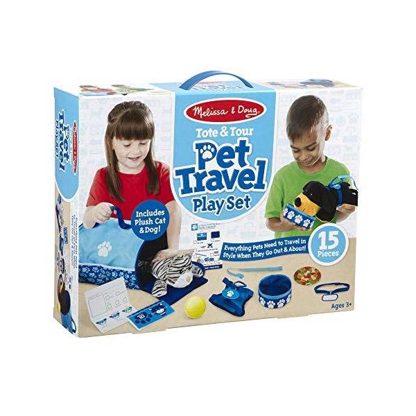 メリッサ&amp;ダグ おもちゃ おままごと ごっこ遊び Melissa &amp; Doug 8541 Melissa &amp; Doug Tote &amp; Tour Pet Travel Play Set with 2 Plush...