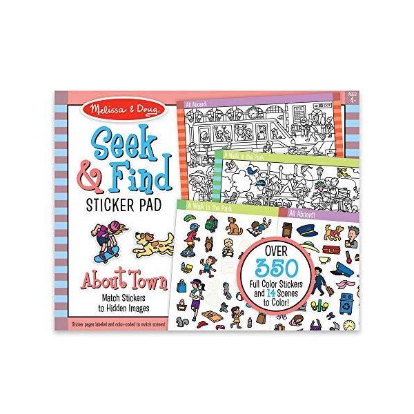 メリッサ&amp;ダグ おもちゃ 知育玩具 Melissa &amp; Doug 30150 Melissa &amp; Doug Seek and Find Sticker Pad ? Around Town (400+ Stickers...