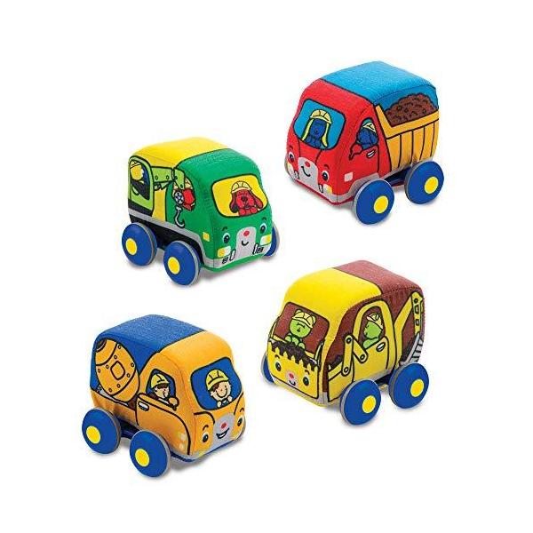 メリッサ&amp;ダグ おもちゃ 知育玩具 Melissa &amp; Doug 9221 Melissa &amp; Doug Pull-Back Construction Vehicles - Soft Baby Toy Play Se...