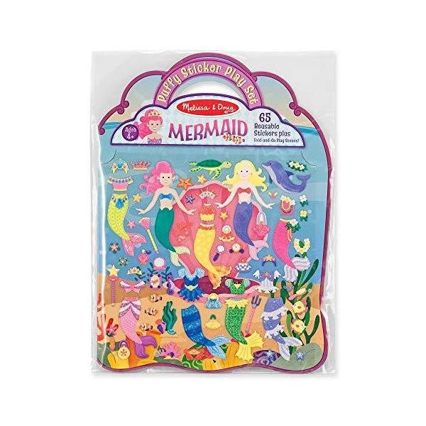 メリッサ&amp;ダグ おもちゃ 知育玩具 Melissa &amp; Doug 9413 Melissa &amp; Doug Puffy Sticker Play Set ? Mermaids, 65 Reusable Stickers...