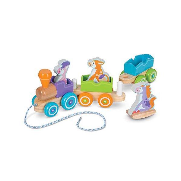 メリッサ&amp;ダグ おもちゃ 知育玩具 Melissa &amp; Doug 4608 Melissa &amp; Doug First Play Wooden Rocking Farm Animals Pull Train海外限定品を...