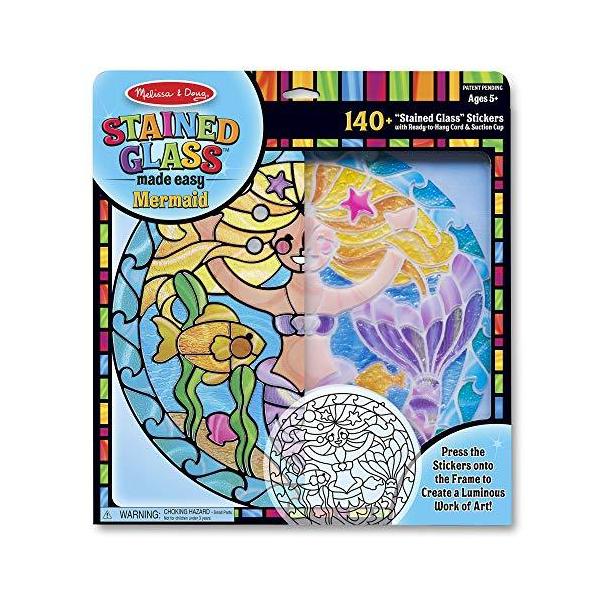 メリッサ&amp;ダグ おもちゃ 知育玩具 Melissa &amp; Doug 9292 Melissa &amp; Doug Stained Glass Made Easy Activity Kit: Mermaids - 140+ S...
