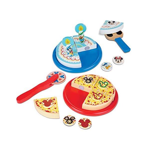 メリッサ&amp;ダグ おもちゃ おままごと ごっこ遊び Melissa &amp; Doug 98144 Melissa &amp; Doug Mickey Mouse Wooden Pizza and Birthday Cake Set...