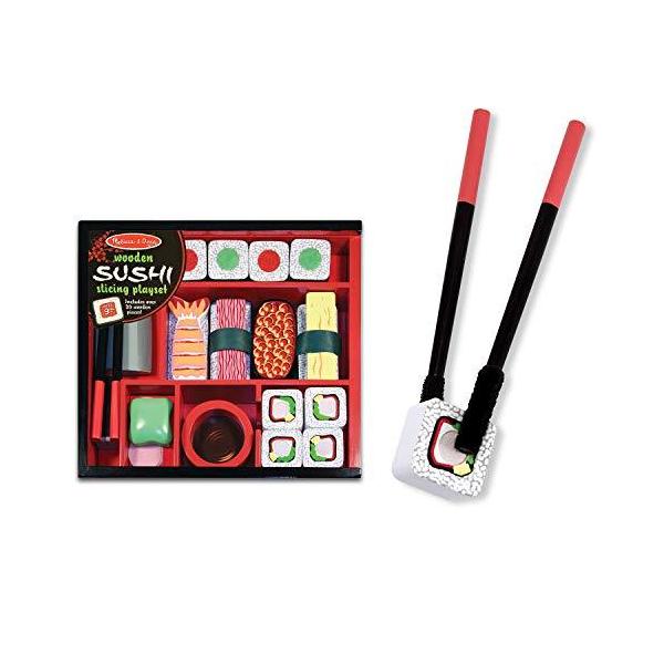 メリッサ&amp;ダグ おもちゃ おままごと ごっこ遊び Melissa &amp; Doug 2608 Melissa &amp; Doug Sushi Slicing Wooden Play Food Set海外限定品を迅速輸入！5〜1...