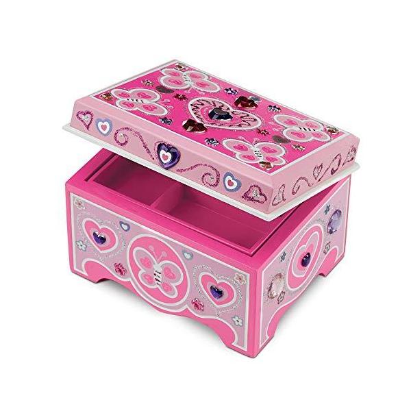 メリッサ&amp;ダグ おもちゃ おままごと ごっこ遊び Melissa &amp; Doug 8861 Melissa &amp; Doug Created by Me! Jewelry Box Wooden Craft Kit海外限定品...