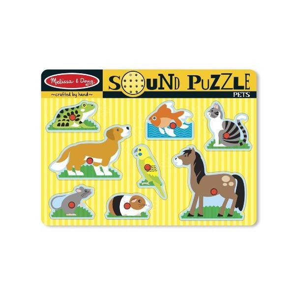 メリッサ&amp;ダグ おもちゃ 知育玩具 Melissa &amp; Doug 0730 Melissa &amp; Doug Pets Theme Sound Puzzle + Free Scratch Art Mini-Pad Bun...