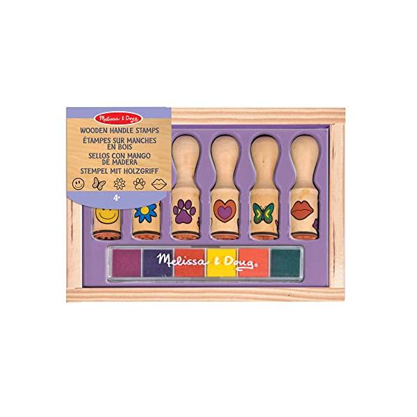 メリッサ&amp;ダグ おもちゃ 知育玩具 Melissa &amp; Doug 12407 Melissa &amp; Doug Wooden Toy Handle Stamp Set Arts and Crafts Stamp Sets...