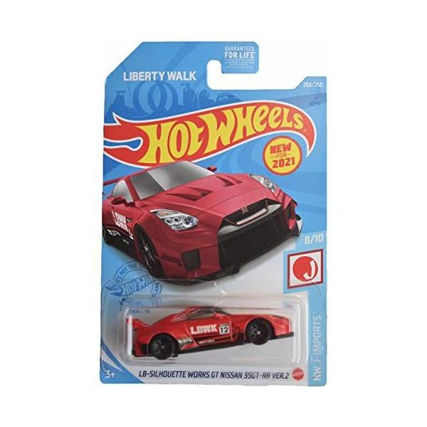 ホットウィール Hot Wheels リバティウォーク LBシルエットワークス GT ニッサン 35GT-RR Ver.2 HWJインポート8/10 204/250 レッド NISSAN 日産 ビークル ミニカーホットウィール マテル ミニ...