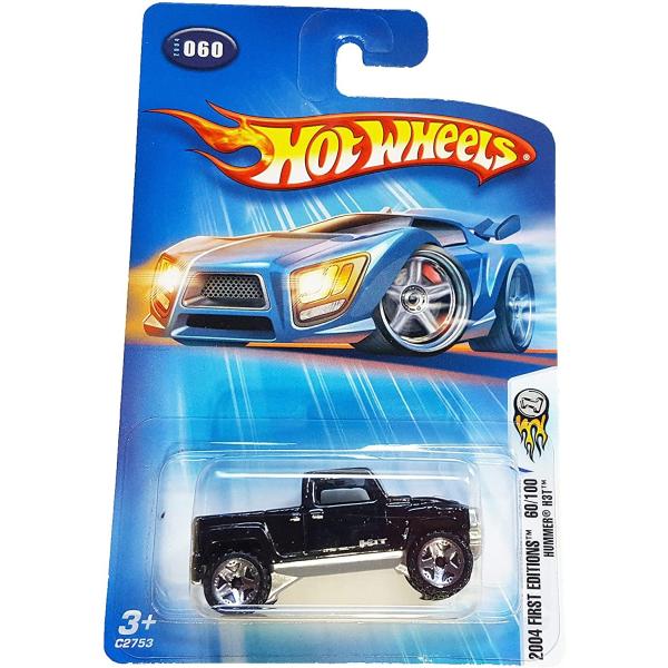 ホットウィール マテル ミニカー ホットウイール  Mattel Hot Wheels 2004 First Editions 1:64 Scale Black Hummer H3T 60/100 Die Cast Truck #060海外...