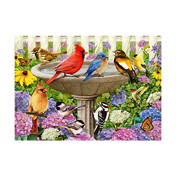 ジグソーパズル 海外製 アメリカ 00016793 Ravensburger - at The Birdbath - 500 Piece Large Format Jigsaw Puzzle - Enjoy Peace &amp; Tran...
