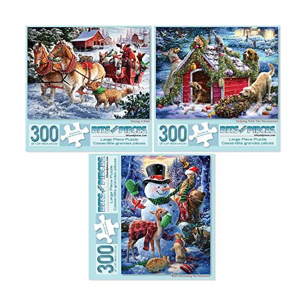 ジグソーパズル 海外製 アメリカ 46384 Bits and Pieces - Value Set of Three (3) 300 Piece Jigsaw Puzzles for Adults - Each Puzzle Measur...