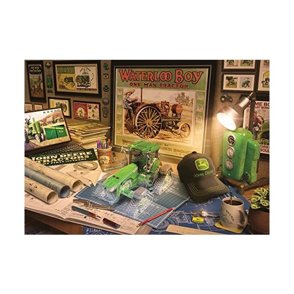 ジグソーパズル 海外製 500ピース ジョンディア ワークデスク 約50x36センチ 絵画・アート Ravensburgerジグソーパズル 海外製 アメリカ 16838 Ravensburger John Deere Work Desk 5...
