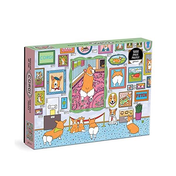 ジグソーパズル 海外製 アメリカ 9780735370463 Galison Museum of The Corgi 1000 Piece Puzzle from Galison - 27" x 20" Jigsaw Puzzle, Fun...