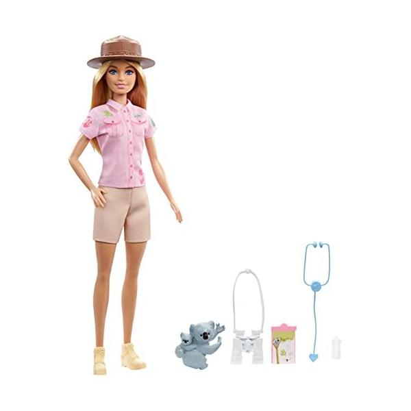 バービー バービー人形 GXV86 Barbie Careers Doll &amp; Accessories, Zoologist Wearing Removable Outfit with Hat, Clipboard &amp; Ko...