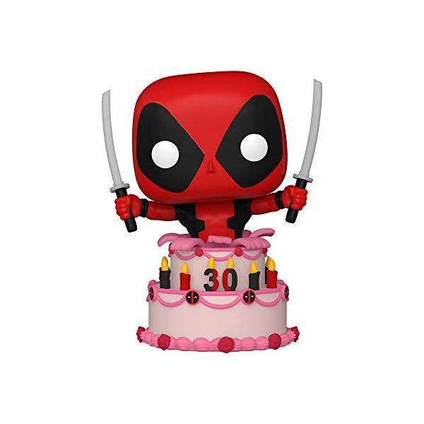 ファンコ FUNKO フィギュア 人形 アメリカ直輸入 ボブルヘッド BOBBLEHEAD ポップカルチャー 54654 POP Marvel: Deadpool 30th - Deadpool in Cake, Multicolor, S...