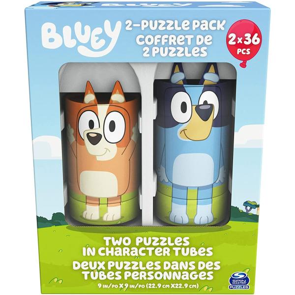 ジグソーパズル 海外製 アメリカ 6063218 Spin Master Games, 36-Piece Bluey Puzzles 2-Pack, Bluey Toys, Puzzles, for Kids Ages 3 &amp; Up...