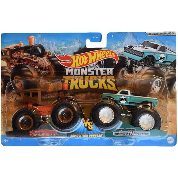 ホットウィール Hot Wheels モンスタートラック デモリションダブルス  ロコパンクvsピュアマッスル ダイキャストメタルボディ ビークル ミニカーホットウィール マテル ミニカー ホットウイール FYJ64 Hot Wheels ...