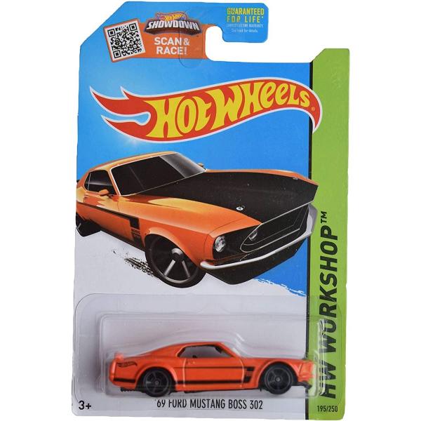 ホットウィール Hot Wheels ’69 フォード マスタング ボス 302 HWワークショップ 195/250 オレンジ Mustang  ビークル ミニカーホットウィール マテル ミニカー ホットウイール Ford Mustang ...