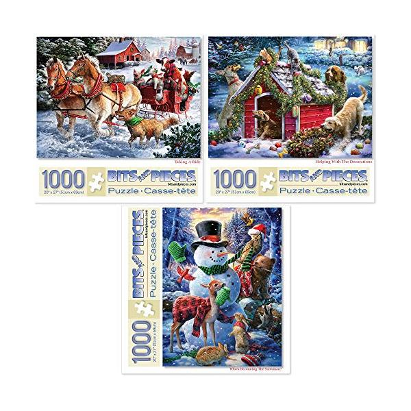 ジグソーパズル 海外製 アメリカ 46385 Bits and Pieces - Value Set of Three (3) 1000 Piece Jigsaw Puzzles for Adults - Each Puzzle Measu...