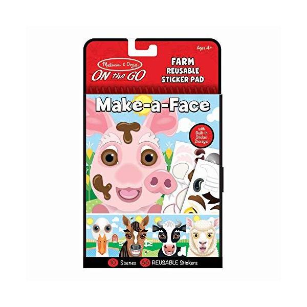 メリッサ&amp;ダグ おもちゃ 知育玩具 Melissa &amp; Doug 30511 Melissa &amp; Doug On The Go Make-a-Face Reusable Sticker Pad Travel Toy ...