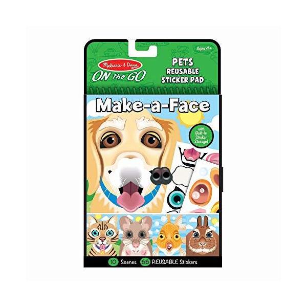 メリッサ&amp;ダグ おもちゃ 知育玩具 Melissa &amp; Doug 30512 Melissa &amp; Doug On the Go Make-a-Face Reusable Sticker Pad Travel Toy ...