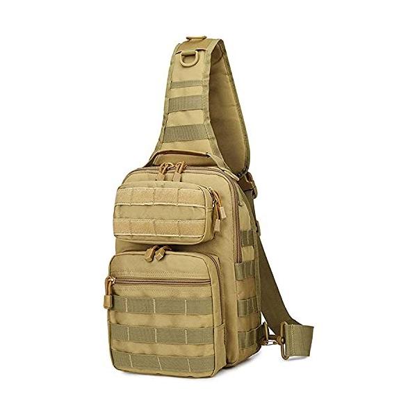 ミリタリーバックパック タクティカルバックパック サバイバルゲーム サバゲー アメリカ  VIIDOO Tactical Sling Bag Pack, Coyote Military Molle Concealed Carry Shoul...