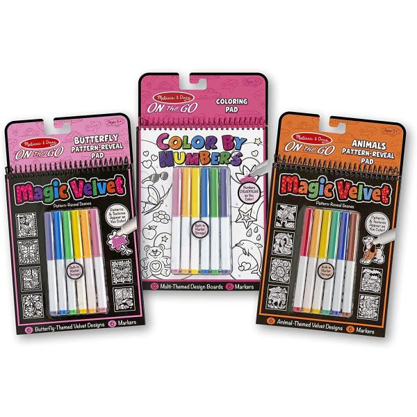 メリッサ&amp;ダグ おもちゃ 知育玩具 Melissa &amp; Doug 93944 Melissa &amp; Doug Color by Numbers and Magic Velvet Activity Pad 3-Pack ...