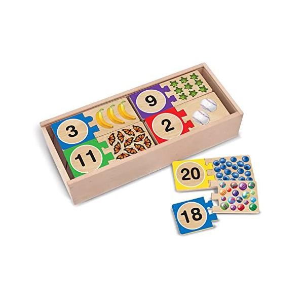 メリッサ&amp;ダグ おもちゃ 知育玩具 Melissa &amp; Doug MND2542 Melissa &amp; Doug Self-Correcting Wooden Number Puzzles with Storage B...