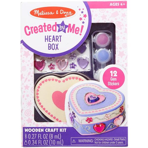 メリッサ&amp;ダグ おもちゃ おままごと ごっこ遊び Melissa &amp; Doug 8850 Melissa &amp; Doug Created by Me! Heart Box Wooden Craft Kit海外限定品を迅...