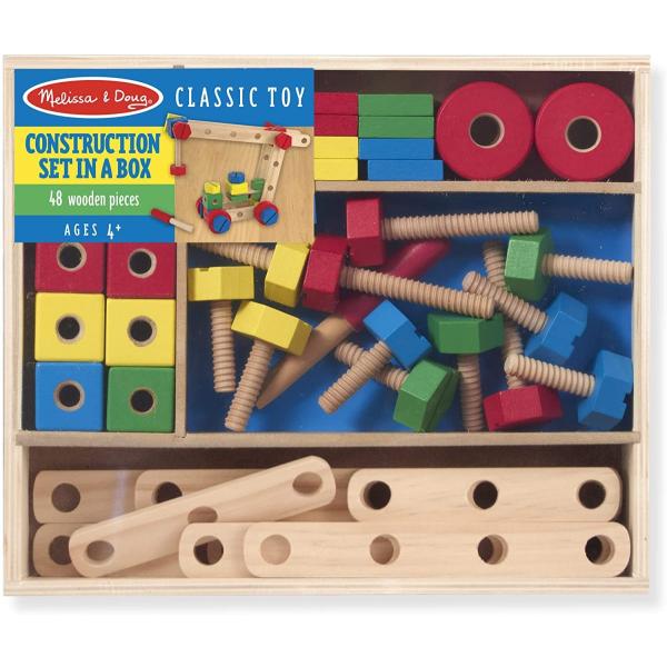 メリッサ&amp;ダグ おもちゃ 知育玩具 Melissa &amp; Doug 5151 Melissa &amp; Doug Wooden Construction Building Set in a Box (48 pcs)海外限定品...